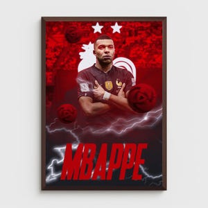 Kylian Mbappe Poster - Football Poster - Mbappe Poster - Soccer Poster ...
