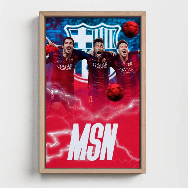 Messi, Suarez, Neymar Printable Download | Iconic MSN Trio Football Art ...