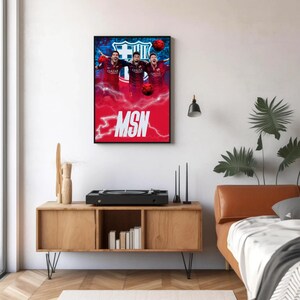 Messi, Suarez, Neymar Printable Download | Iconic MSN Trio Football Art ...