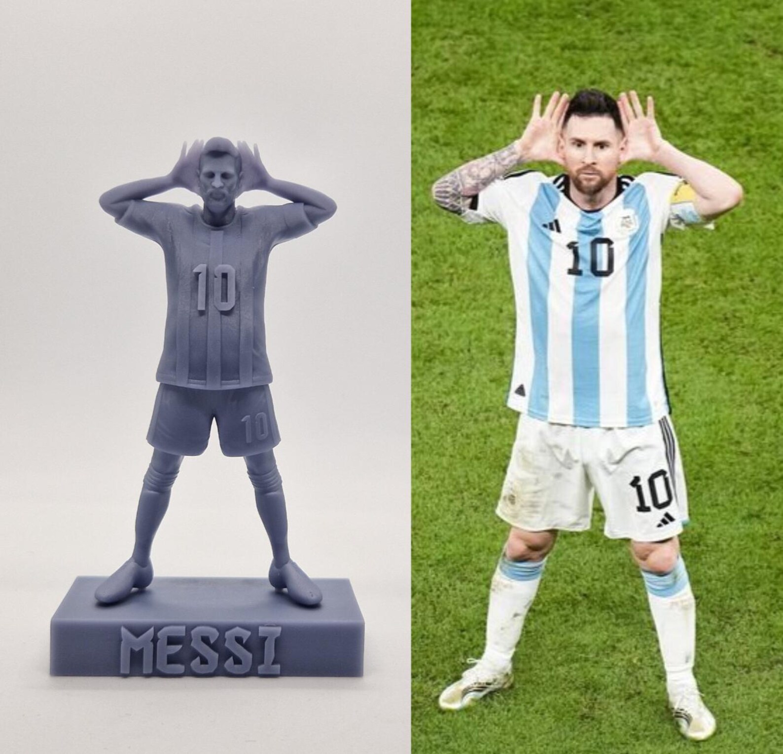 Lionel Messi Figurine Gifts, Messi Celebration, Messi Iconic Moment ...
