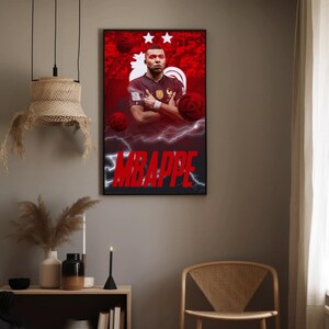 Kylian Mbappe Poster - Football Poster - Mbappe Poster - Soccer Poster ...