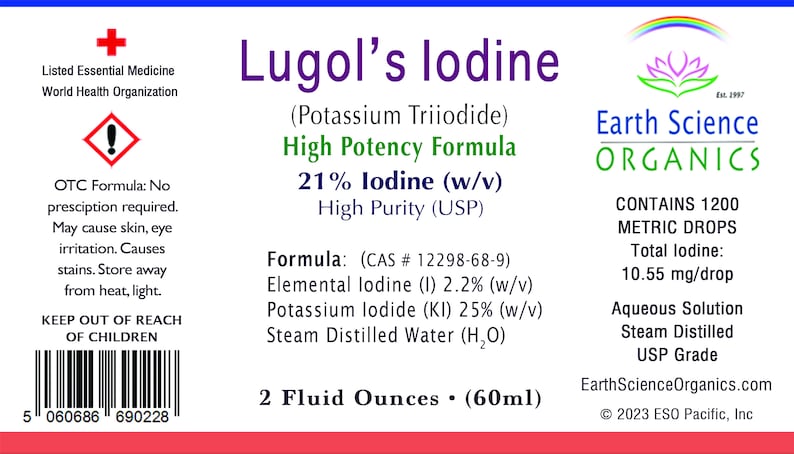 21% Lugol's Iodine Solution: Top Brand High Potency Formula W/dropper ...