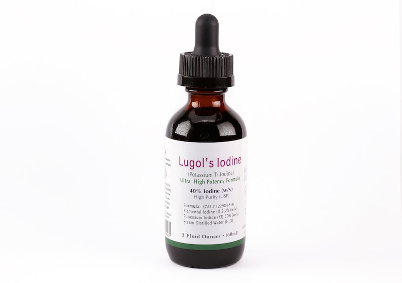 Lugol's Iodine Solution: 40% Ultra High Potency, 2oz Bottle - Etsy