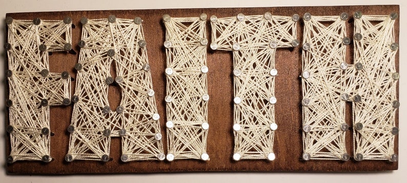 Hope Peace and Faith String Art - Etsy