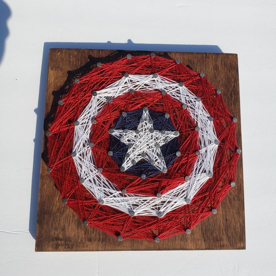 Captain Americas Shield String Art - Etsy