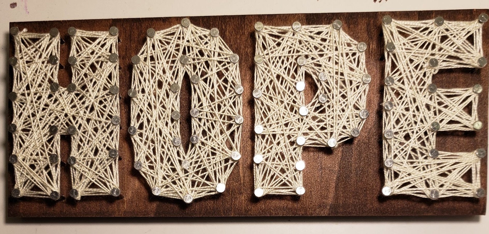 Hope Peace and Faith String Art - Etsy