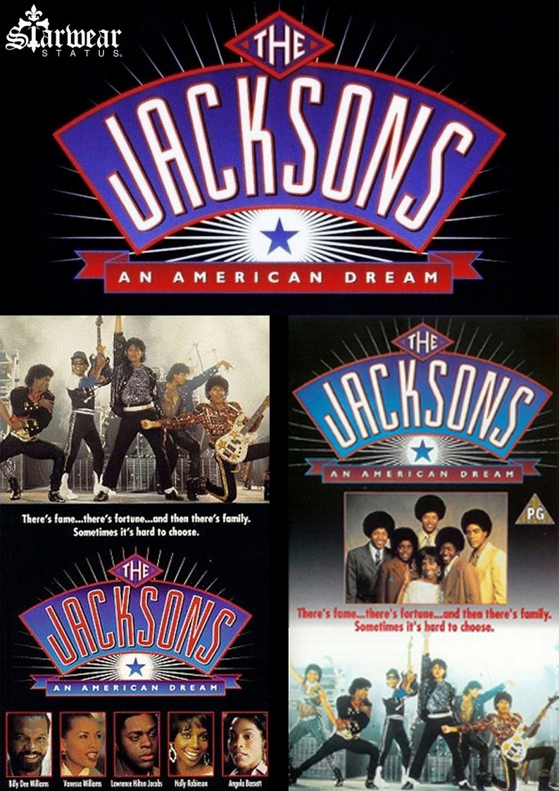 90s Vintage the Jackson 5 AN AMERICAN DREAM (1992) Leather Movie Crew ...