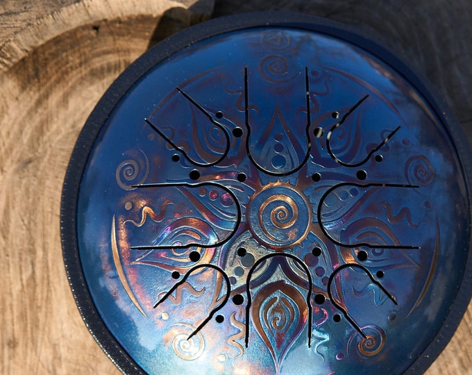 Beautiful OM Carving Happy Drum (steel Drum/handpan) Musical Instrument ...