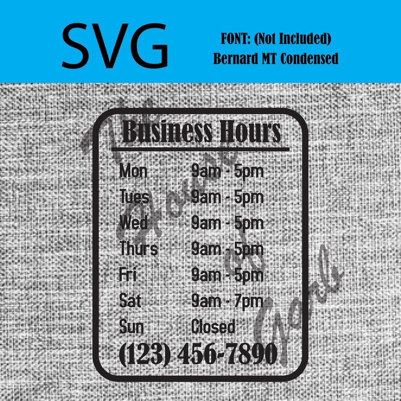 Svg File Store Hours - Etsy