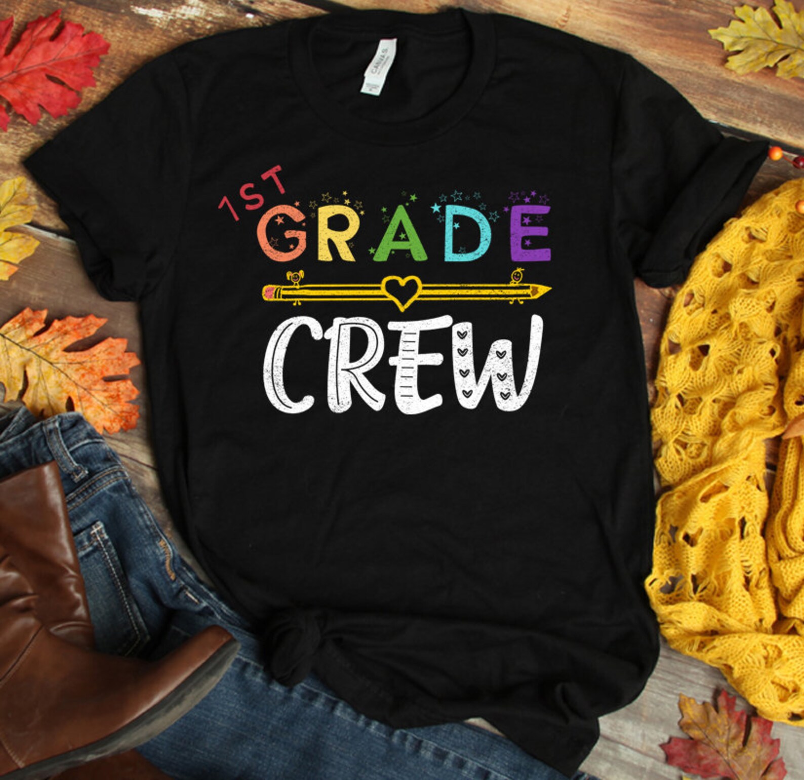 1st Grade Crew, First Grade Tshirt, First Grade Teacher, Teacher Shirts ...