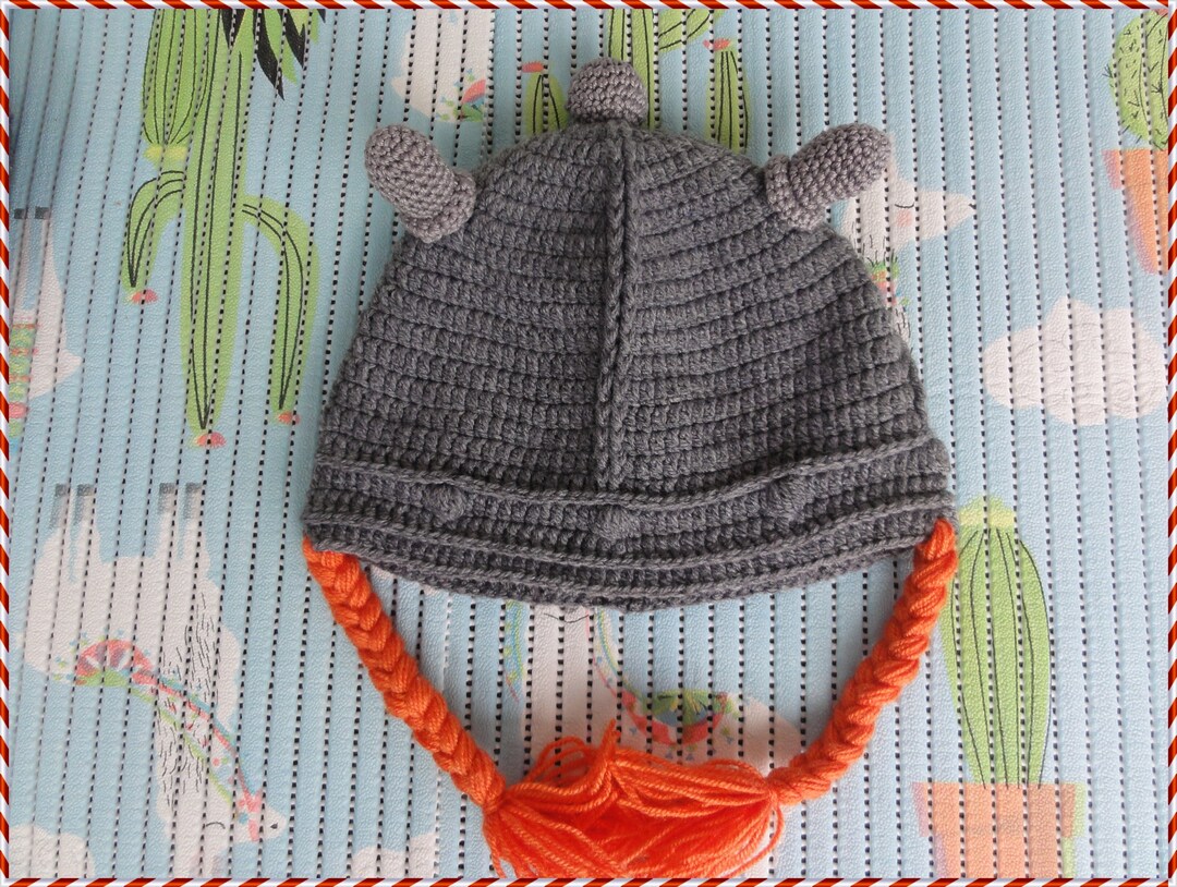 Crocheted Viking Helmet Viking Hat obelix - Etsy