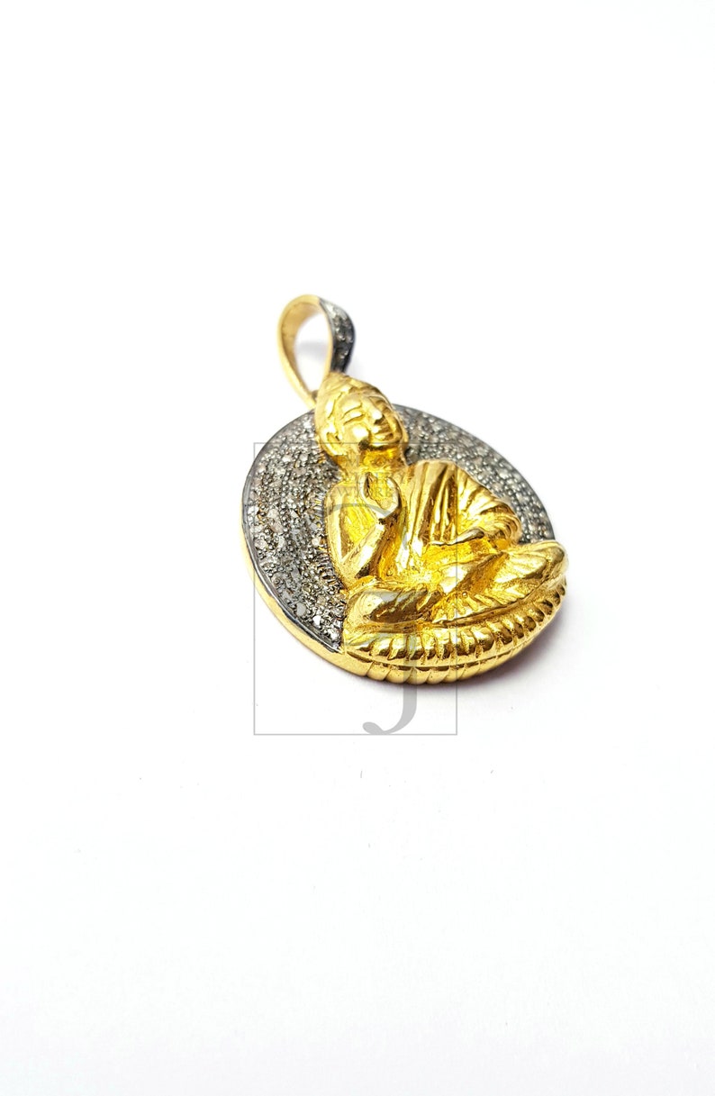 Peace Symbol Lord Buddha Idol Design Rosecut Pave Diamond - Etsy
