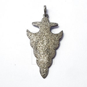 Very Beautiful Designer Arrow Head Design Rocecut Pave Diamond Pendant ...