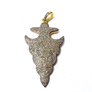 Very Beautiful Designer Arrow Head Design Rocecut Pave Diamond Pendant ...