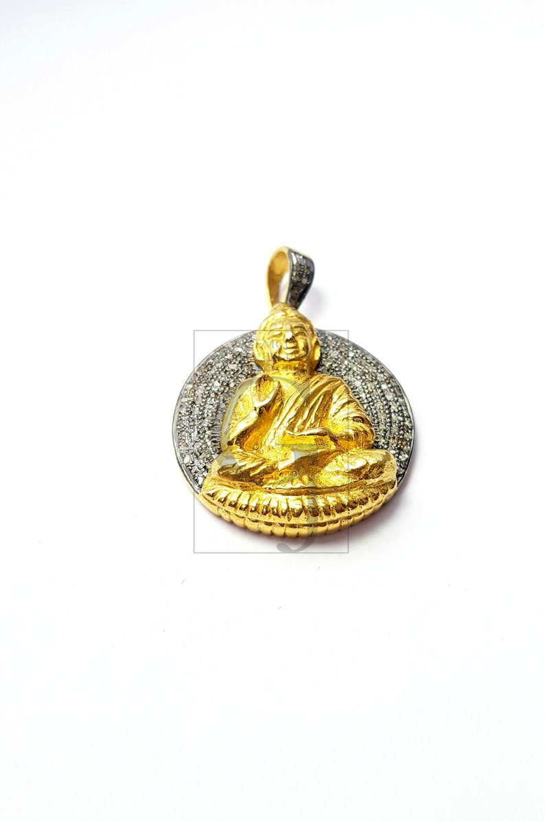 Peace Symbol Lord Buddha Idol Design Rosecut Pave Diamond - Etsy