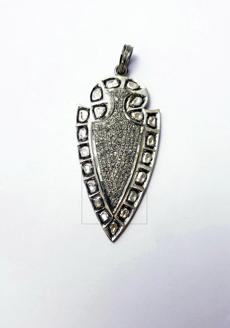 Handmade Sterling Silver Arrowhead Diamond Pendant: Hollywood Style - Etsy