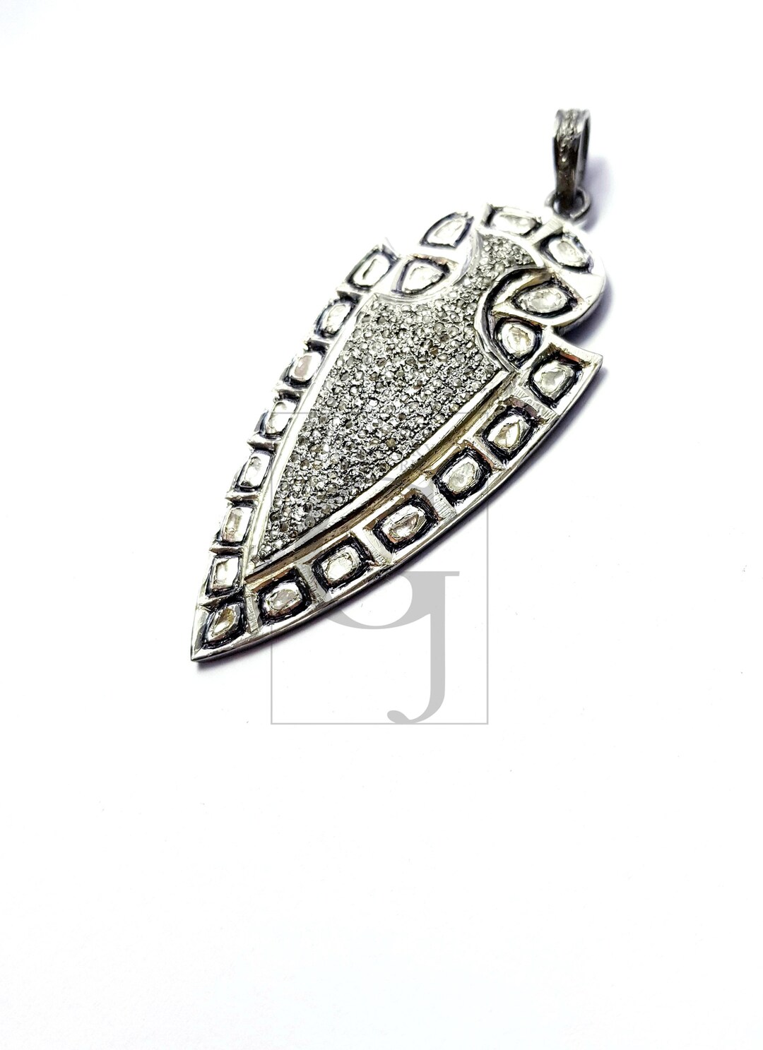 Handmade Sterling Silver Arrowhead Diamond Pendant: Hollywood Style - Etsy