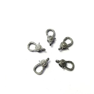 1 Pcs Pave Diamond Clasp,rose Cut Diamond Clasp, Diamond Clasp, 925 ...