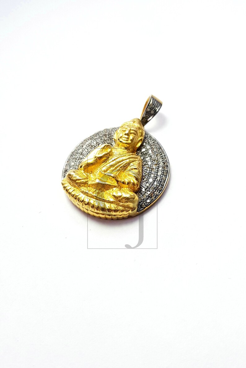 Peace Symbol Lord Buddha Idol Design Rosecut Pave Diamond - Etsy