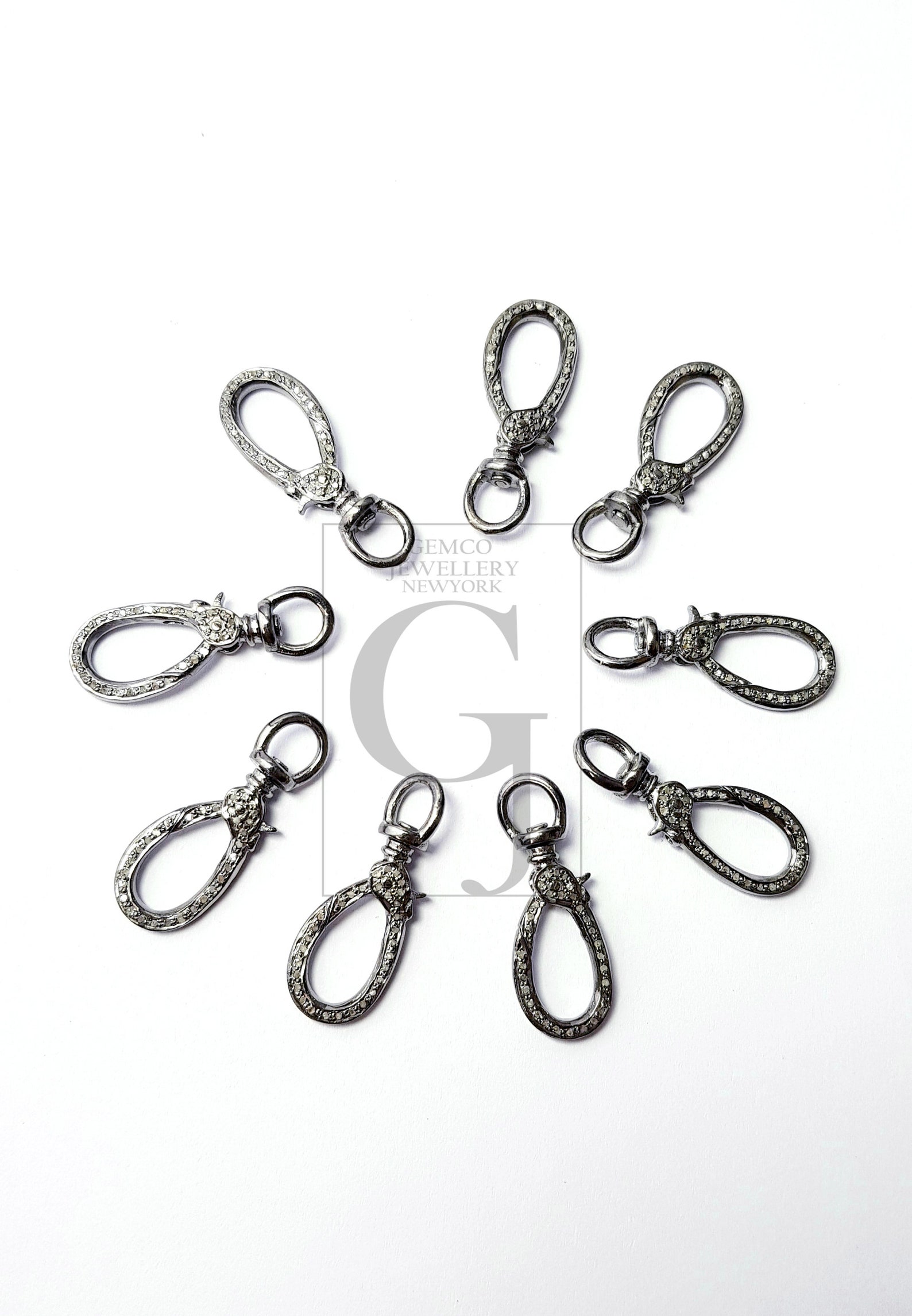 Pave Diamond Clasp latest Design Rosecut Pave Diamond - Etsy