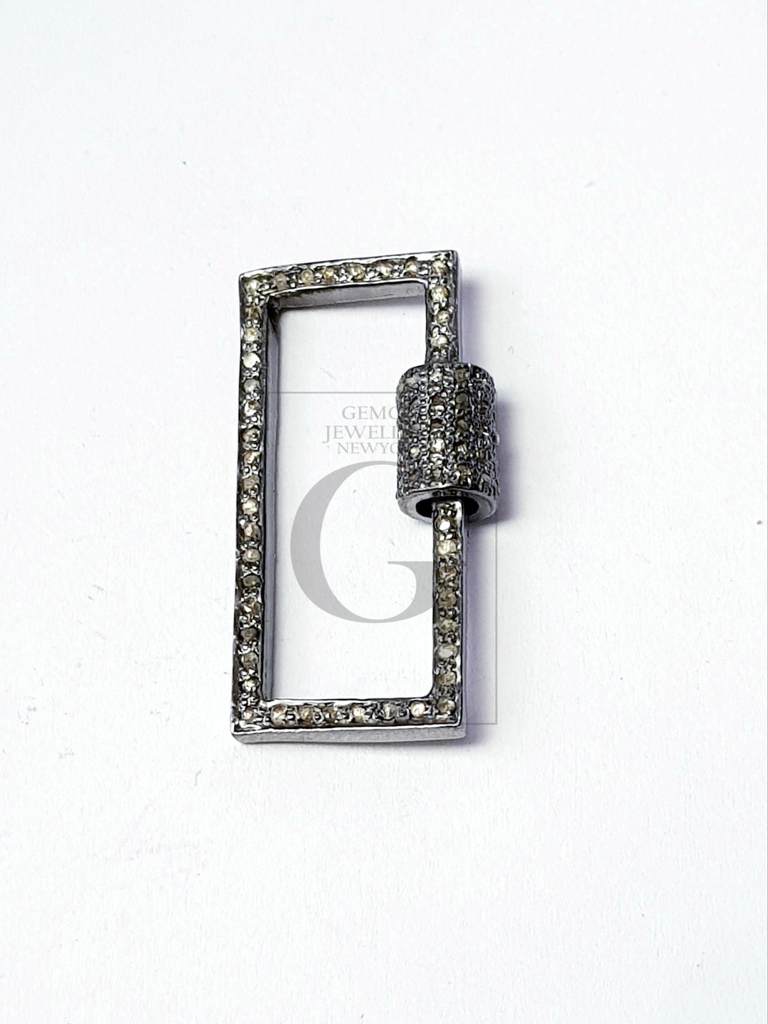 Cierres con diseño de tornillo de diamante pavé de talla rosa, cierres ...