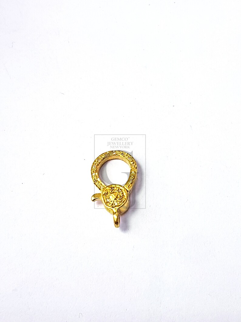 Pave Diamond Clasp Rose Cut Diamond Clasp 925 Sterling | Etsy