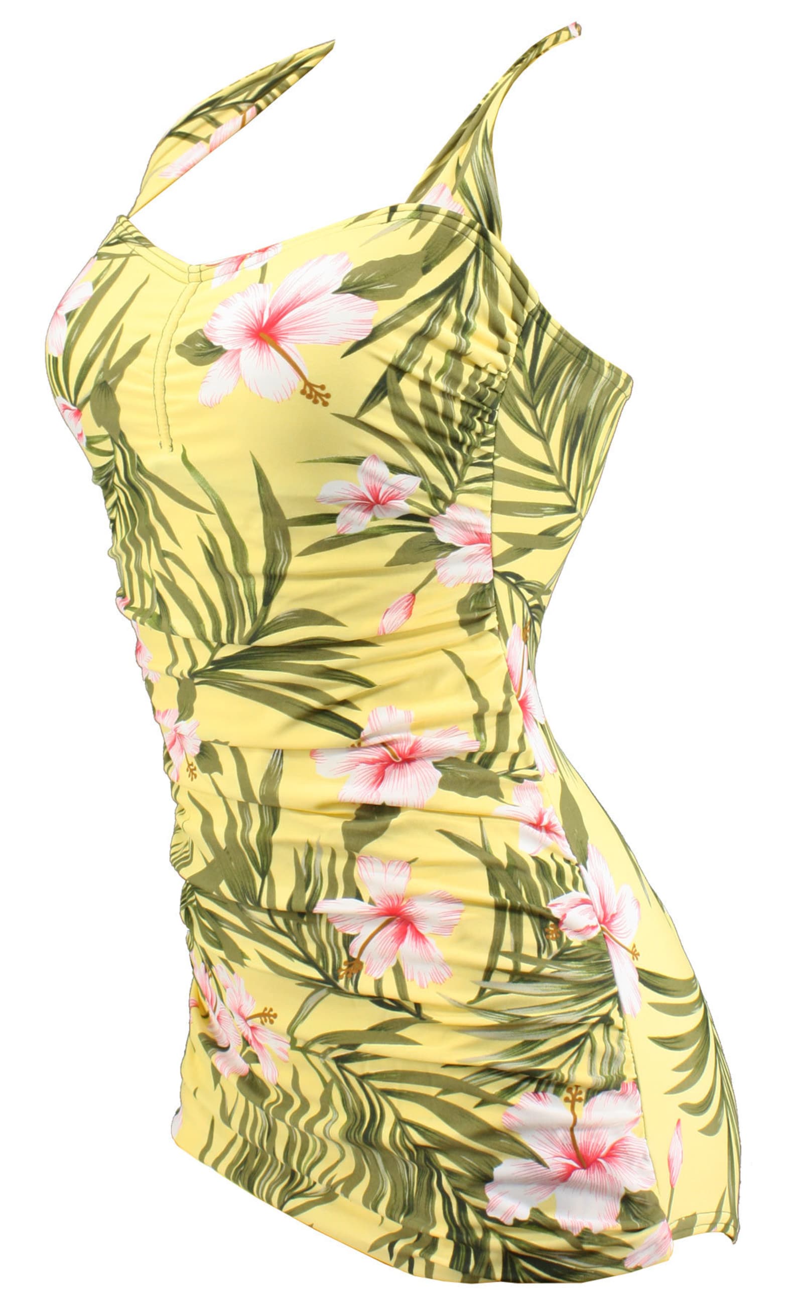 Retro Swimsuit Tropical Orchid Hibiscus Swimsuit Bathing Suit Floral ...