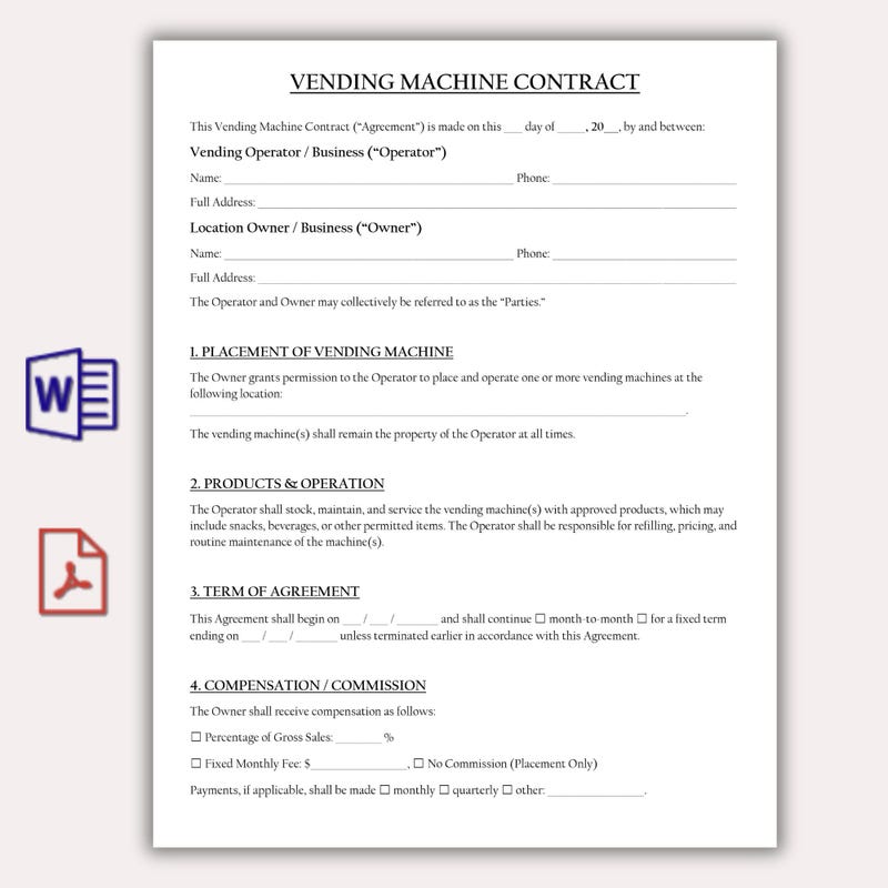 Templates Snack Machine - Etsy