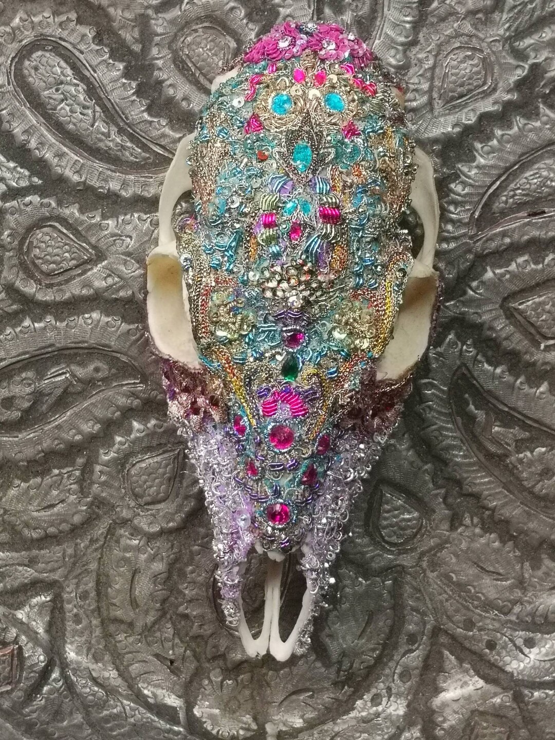 Neptune Deer Skull Decorated Oddity Ottoman - Etsy
