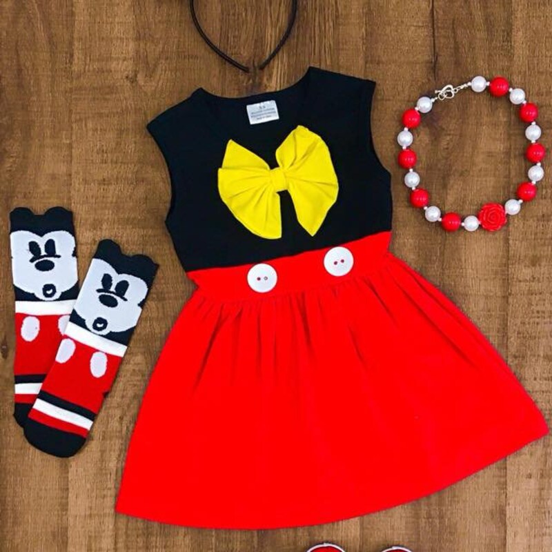 Mickey Mouse Dress - Etsy