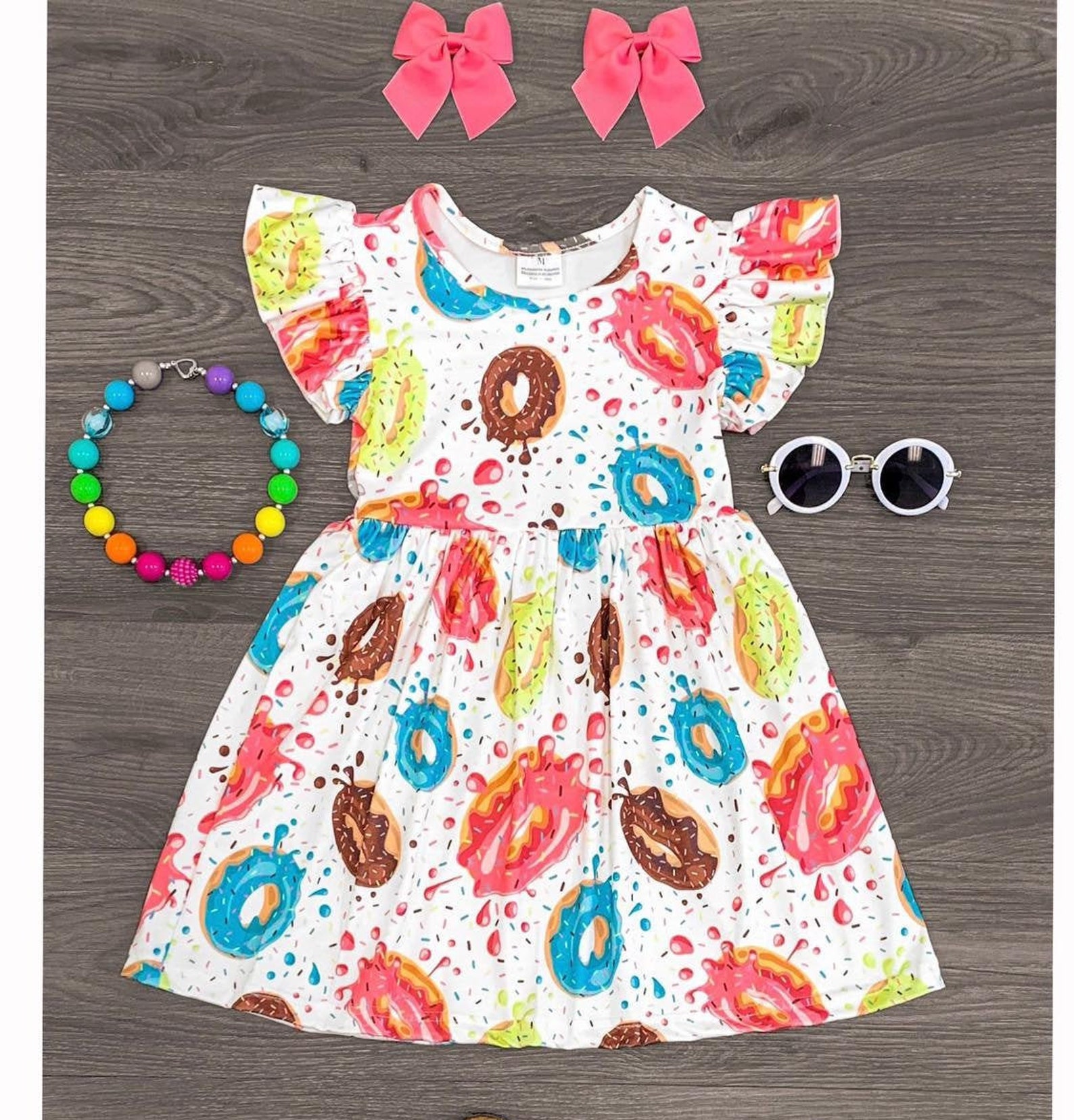 Girls Donut Dress Girls Doughnut Dress Girls Donut | Etsy