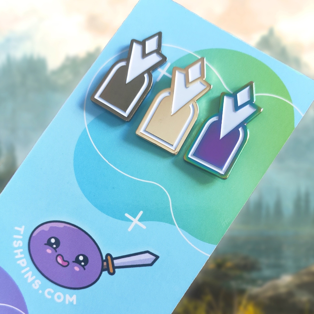 Skyrim Enamel Pin, Quest Marker Elder Scrolls Inspired Game Badge Gift ...