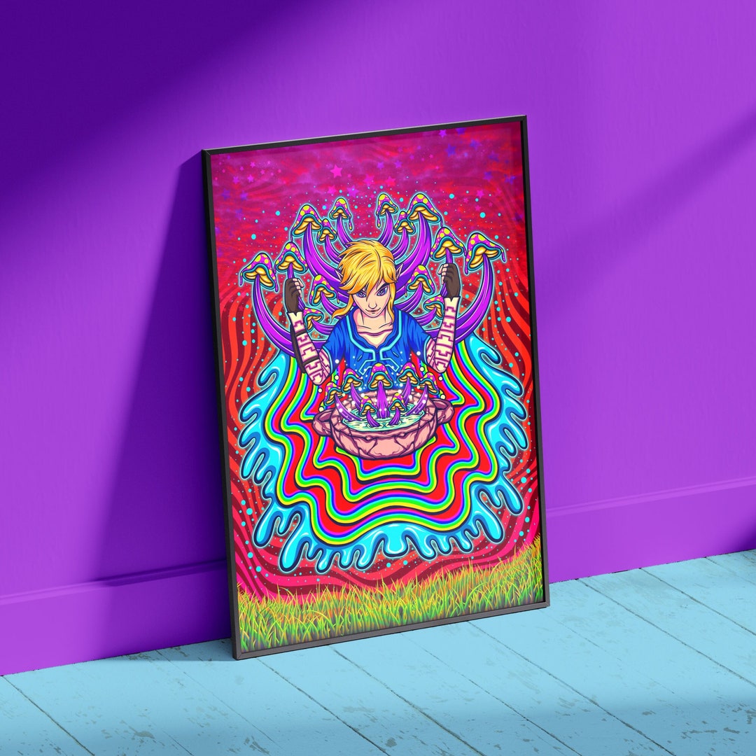 The Legend of Zelda Tears of the Kingdom Poster: Trippy Mushroom RPG ...