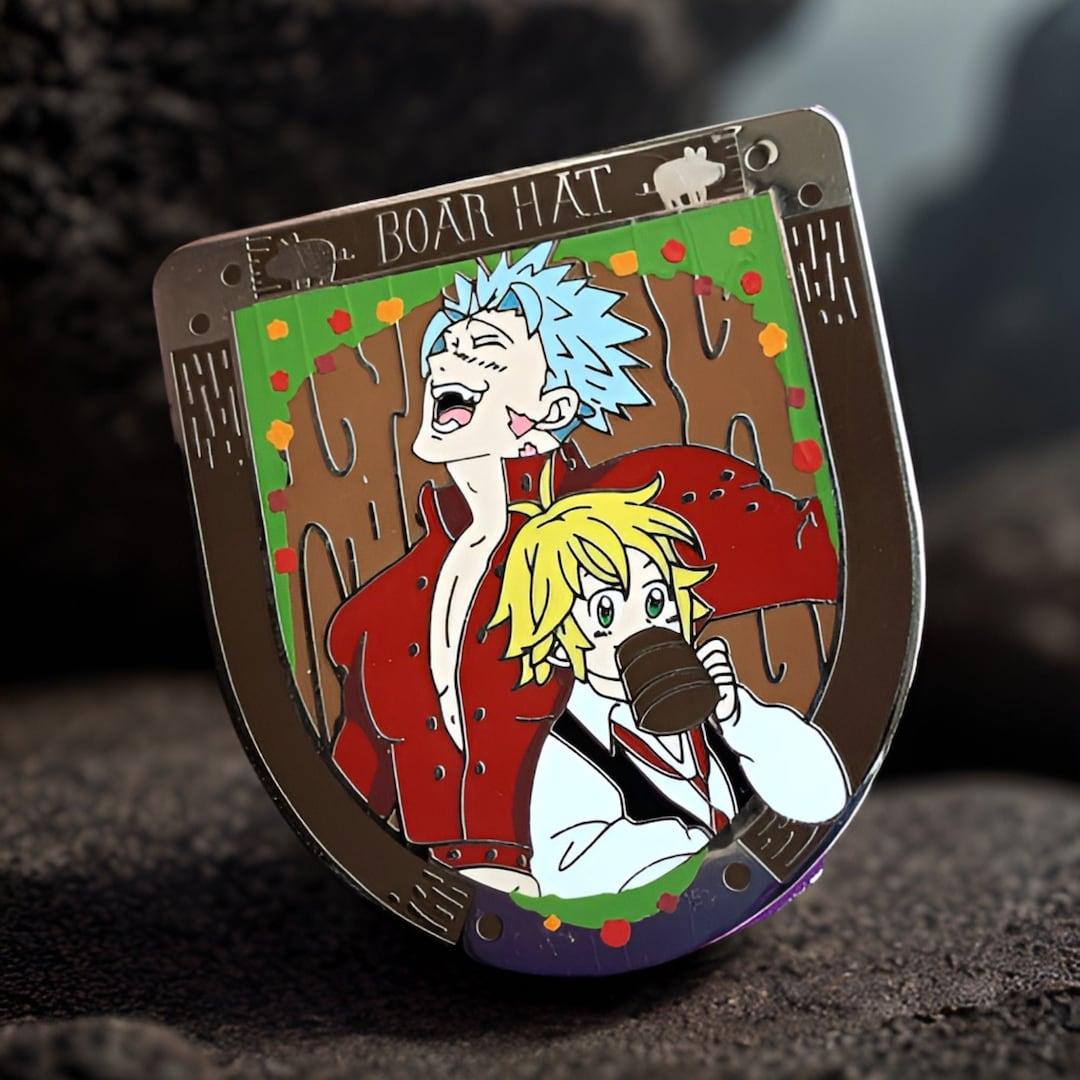 Seven Deadly Sins Enamel Pin Meliodas & Ban 7DS SDS Boar Hat Anime ...