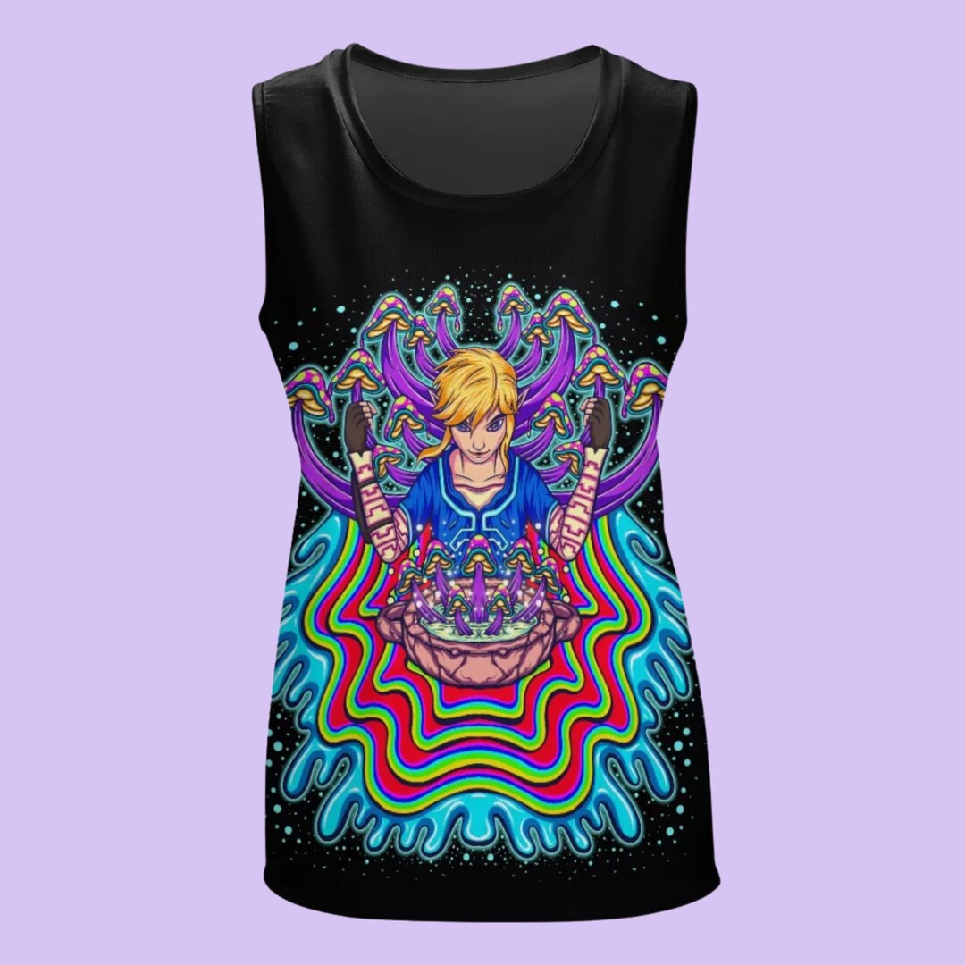 Zelda Tears of the Kingdom Vest Trippy Mushrooms Unisex Link BOTW TOTK ...