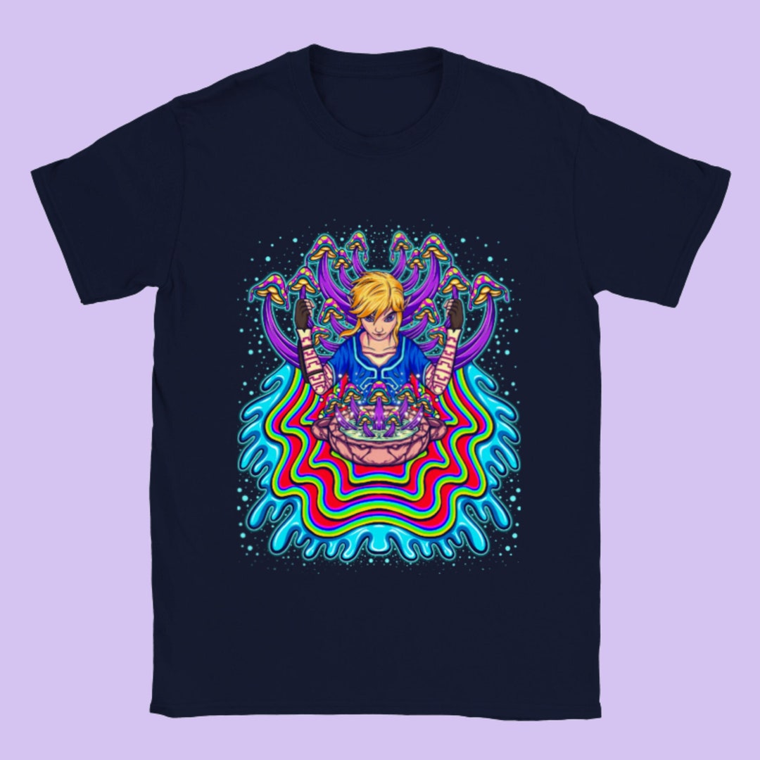 Zelda Tears of the Kingdom T-shirt Trippy Mushrooms Unisex Link BOTW ...