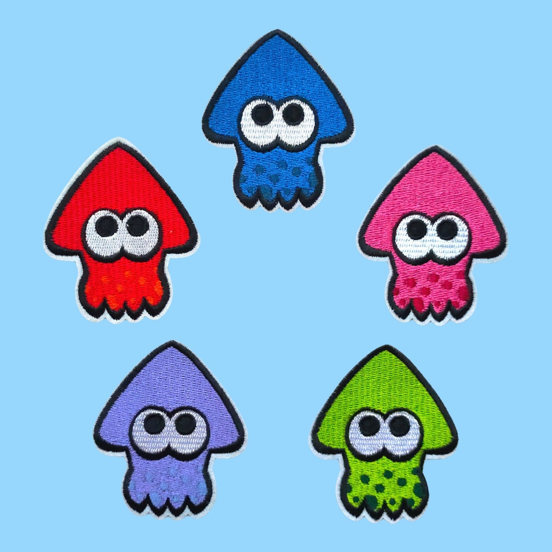 Splatoon Patch, Embroidered Iron on Patch, Video Game Cute Squid ...