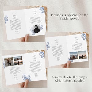 Modern Funeral Program Template Printable Order of Service Celebration ...