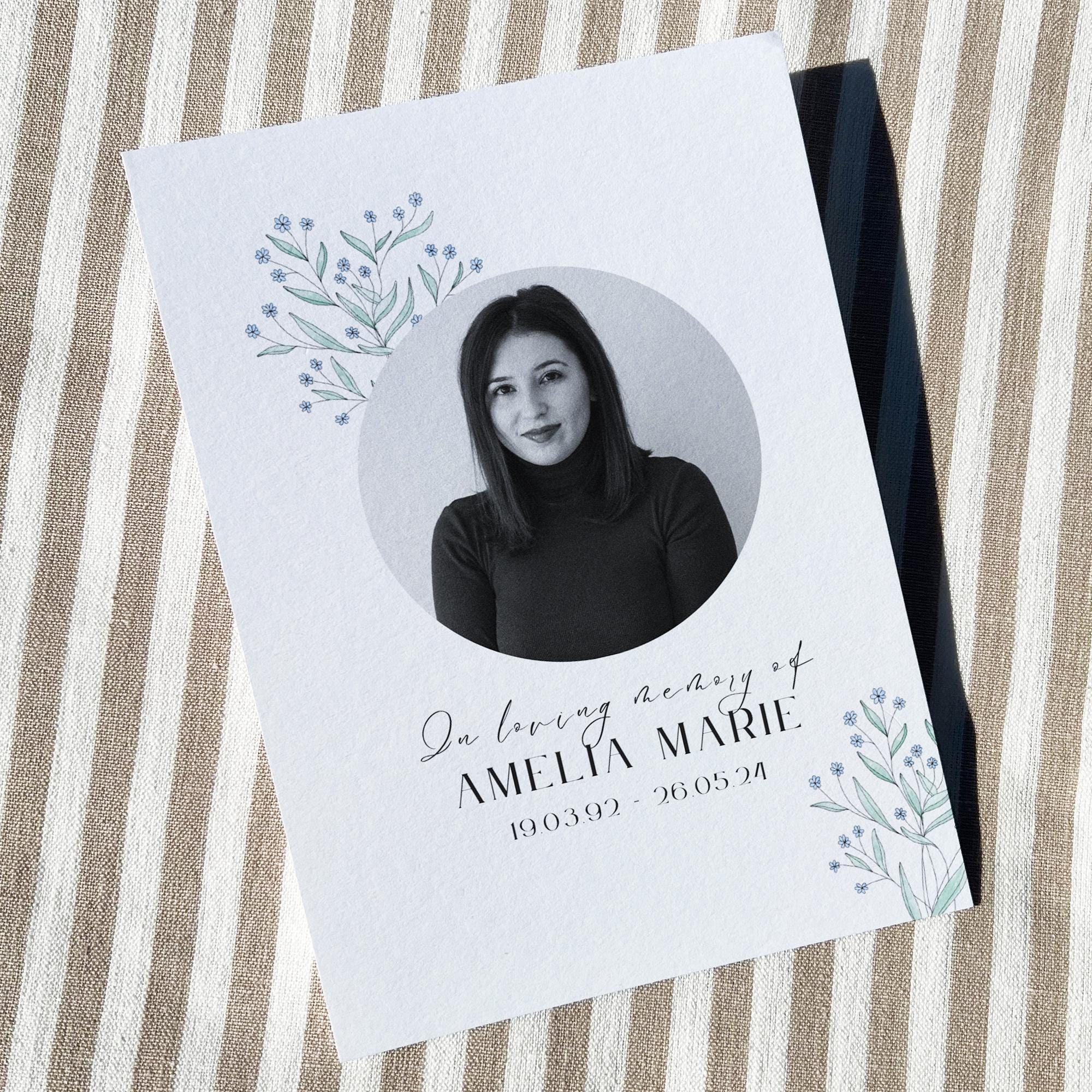 Modern Funeral Program Template Printable Order of Service Celebration ...