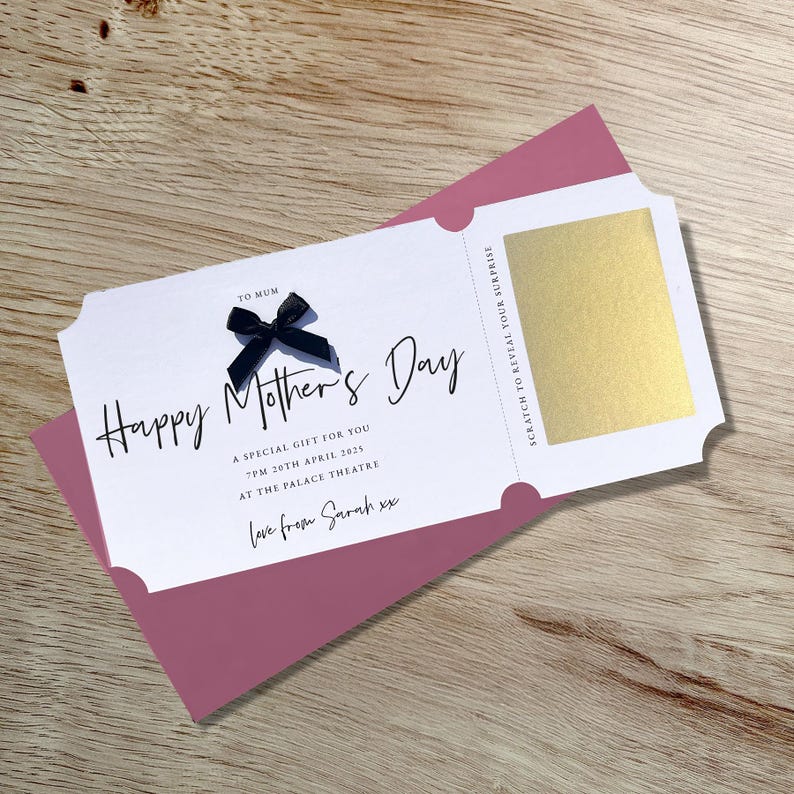 Personalised Scratch Card to Reveal Voucher, Gift Ticket, Scratch Card ...