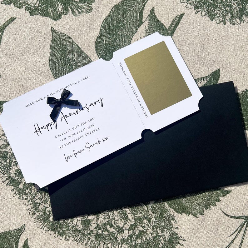 Personalised Scratch Card to Reveal Voucher, Gift, Ticket, Scratch Card ...