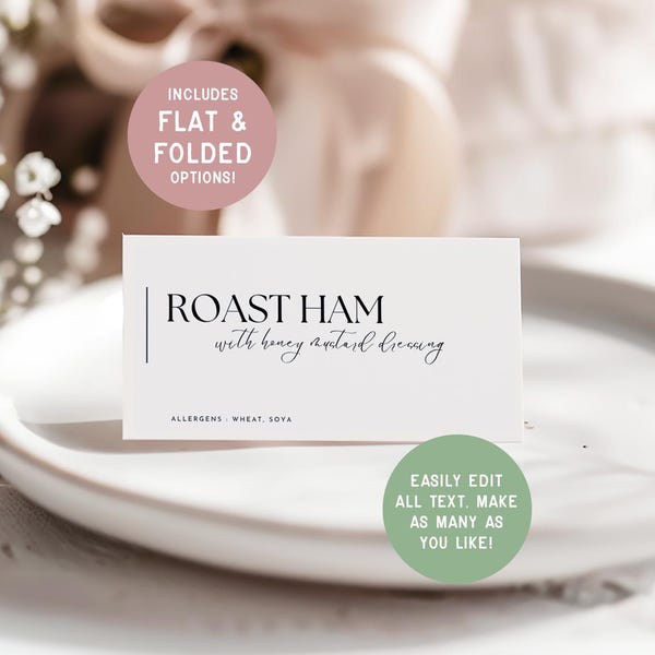 Buffet Name Tag - Etsy