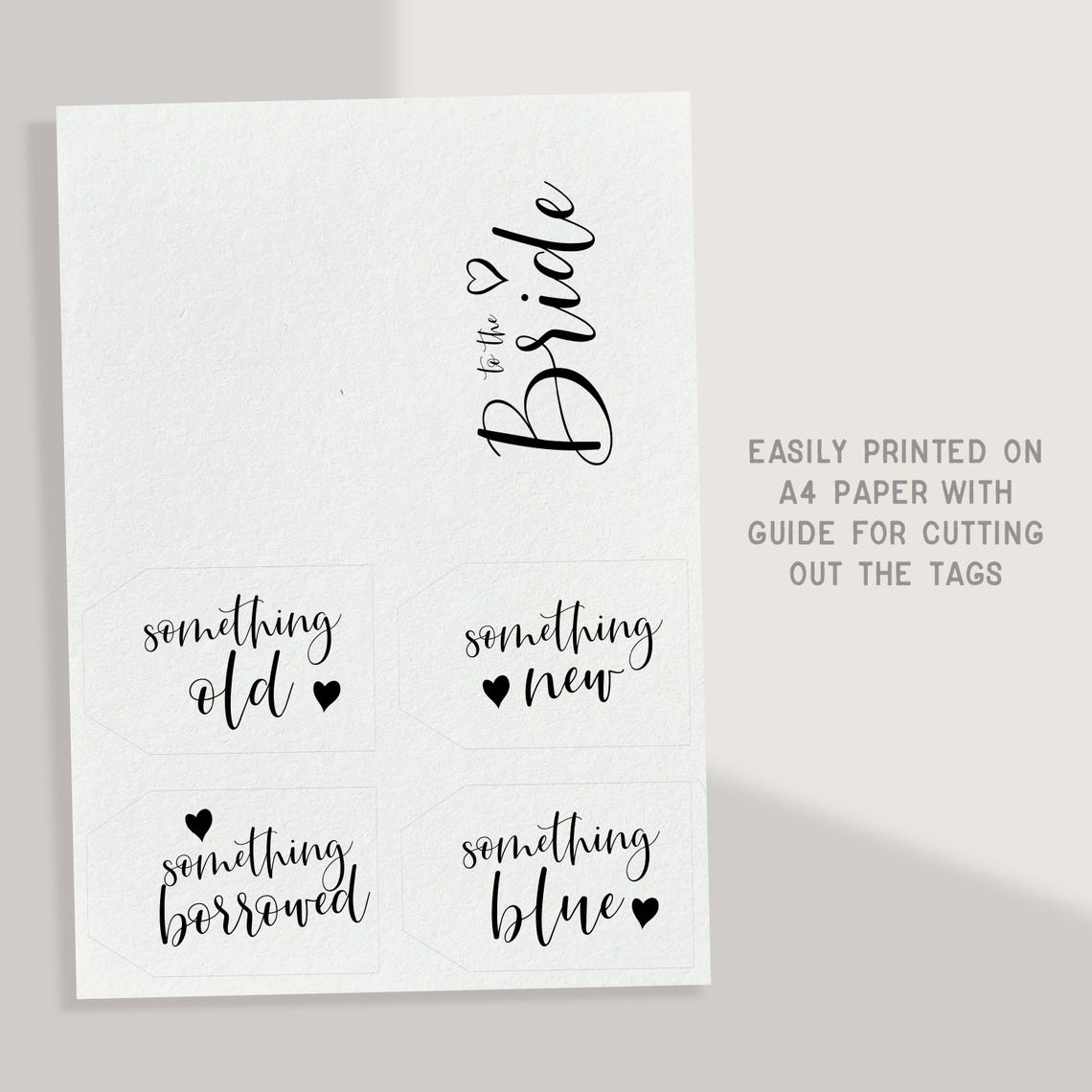 Something Old, New, Borrowed, Blue, Instant Download Printable, Gift ...
