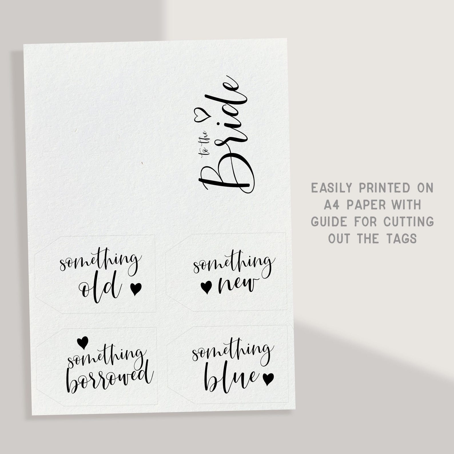 Something Old, New, Borrowed, Blue, Instant Download Printable, Gift ...