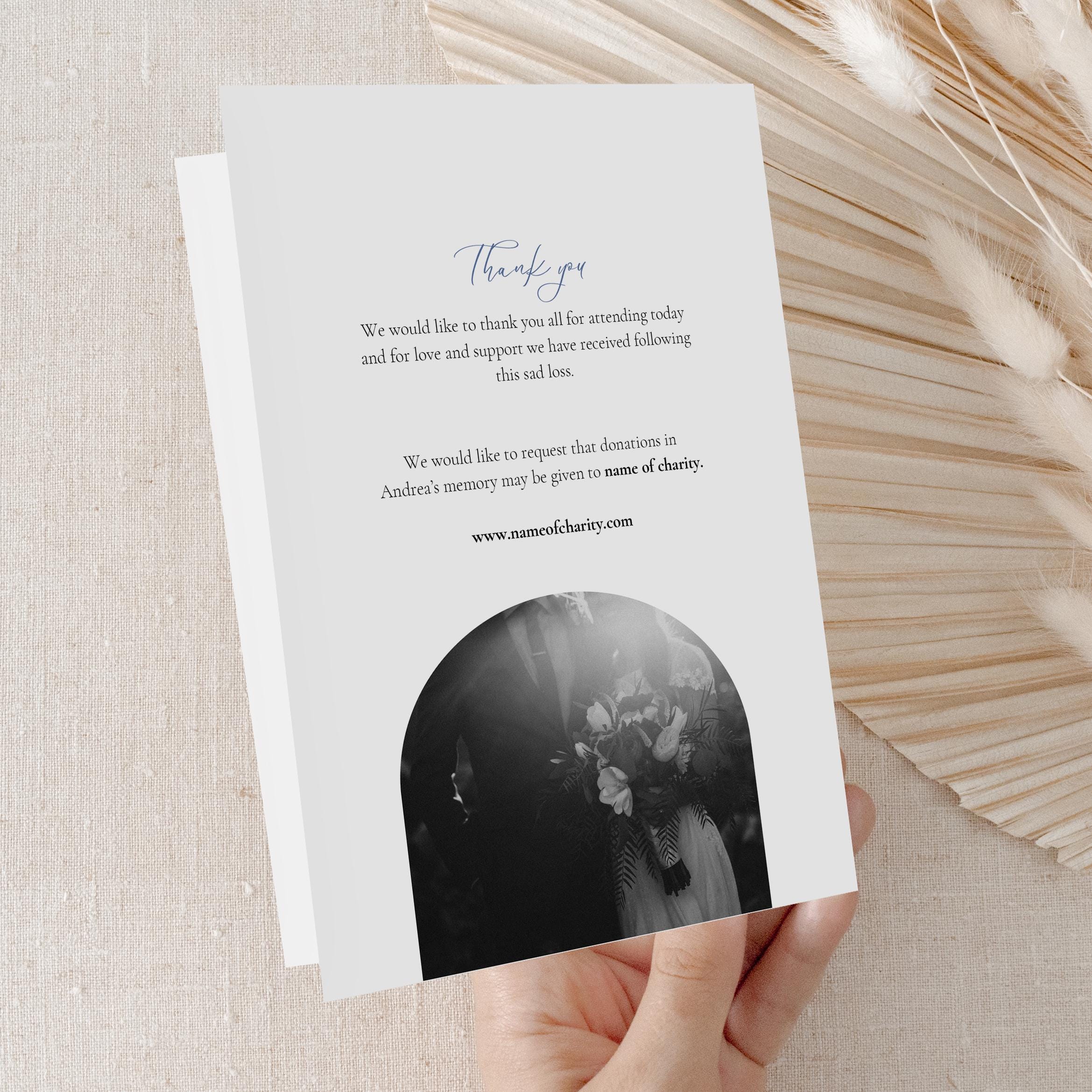 Modern Funeral Program Template Printable Order of Service Celebration ...