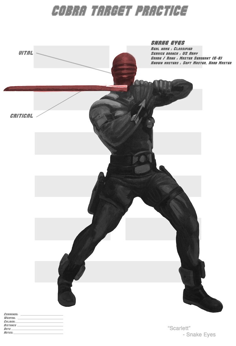 Snake Eyes Target Practice - Print - Etsy