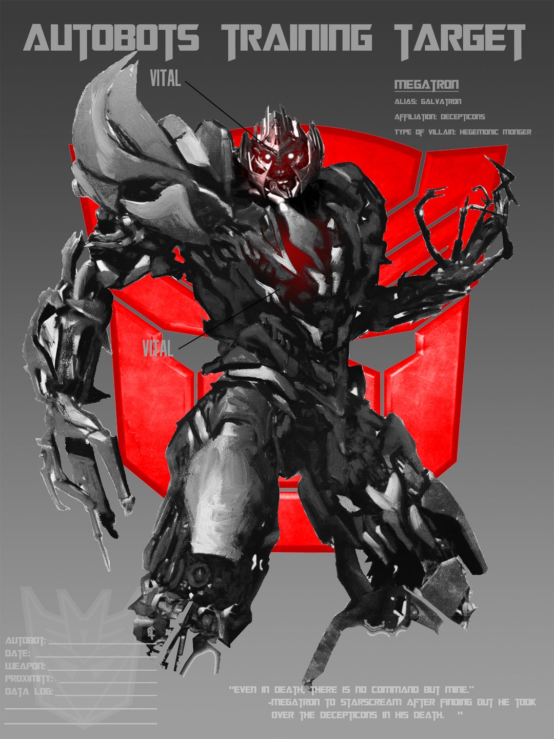 Megatron Target Practice - Master Print - Etsy