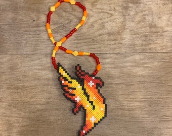 Perler bead necklace | Etsy