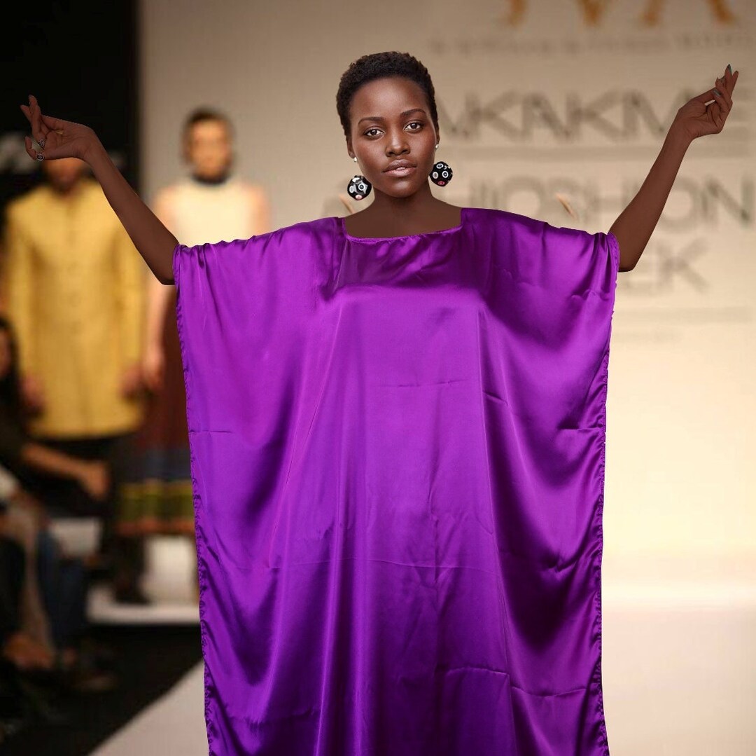 Plain Caftan Designer Kaftan Dressing Gown Casual Wear Satin Silk ...