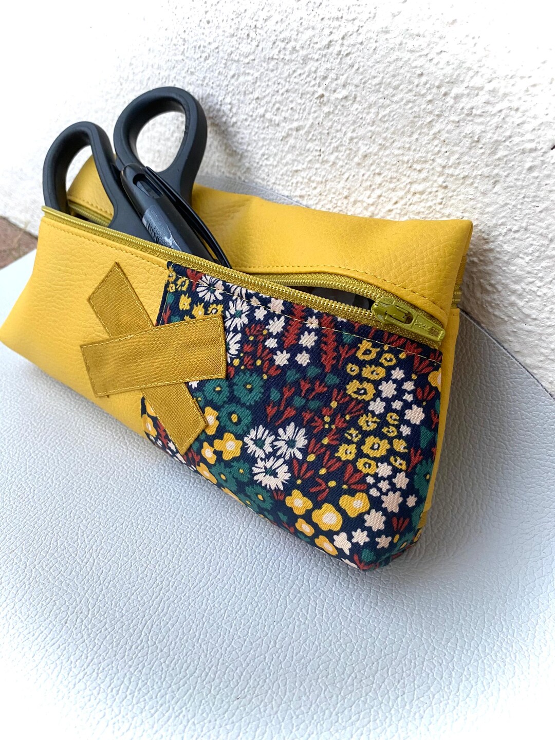 Kako Yellow Floral Pencil Case - Etsy